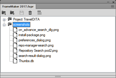 Manage your Help content using projects in FrameMaker