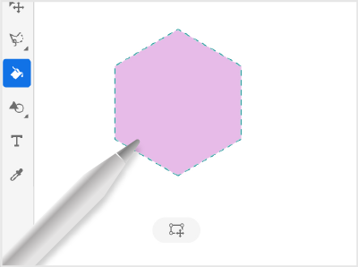 Use basic shapes, and Adobe Capture shapes from Creative Cloud Libraries, to enhance your artwork