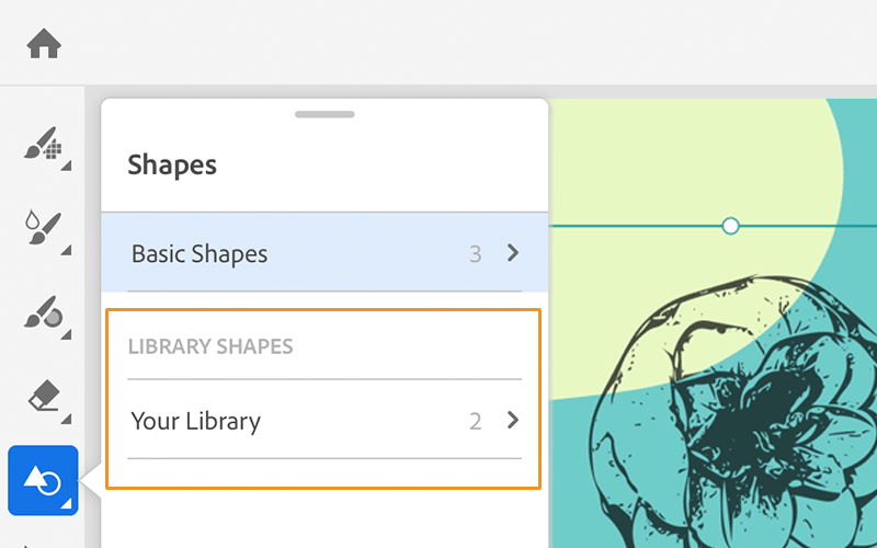 Use basic shapes and access Adobe Capture shapes from Creative Cloud ...