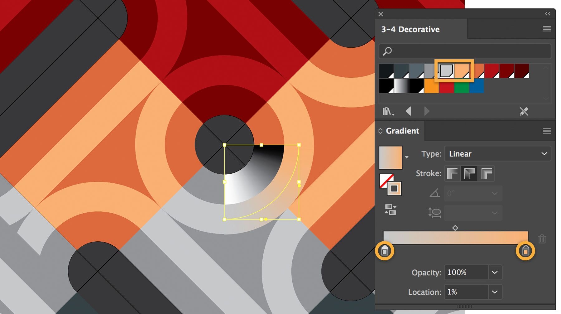 Create a complex, repeating design from tile patterns