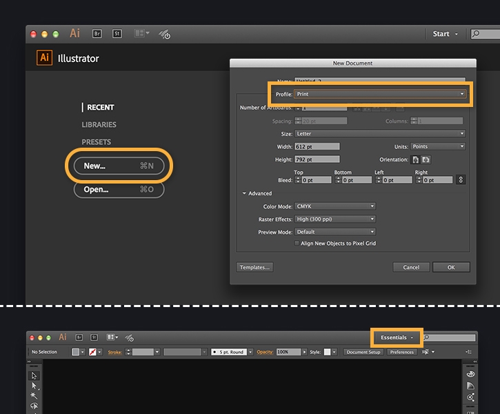 How to create a monogram in Illustrator