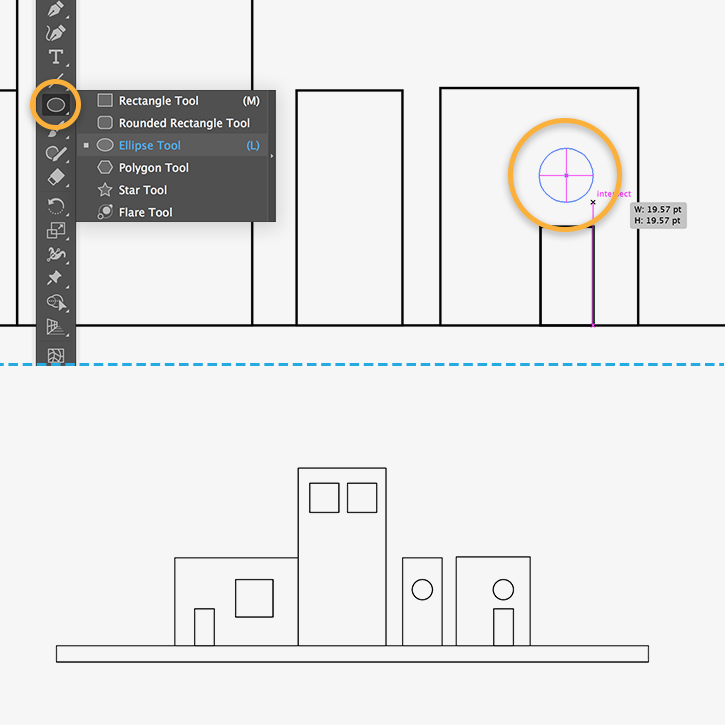 How to draw buildings with shapes | ערכות לימוד של Adobe Illustrator