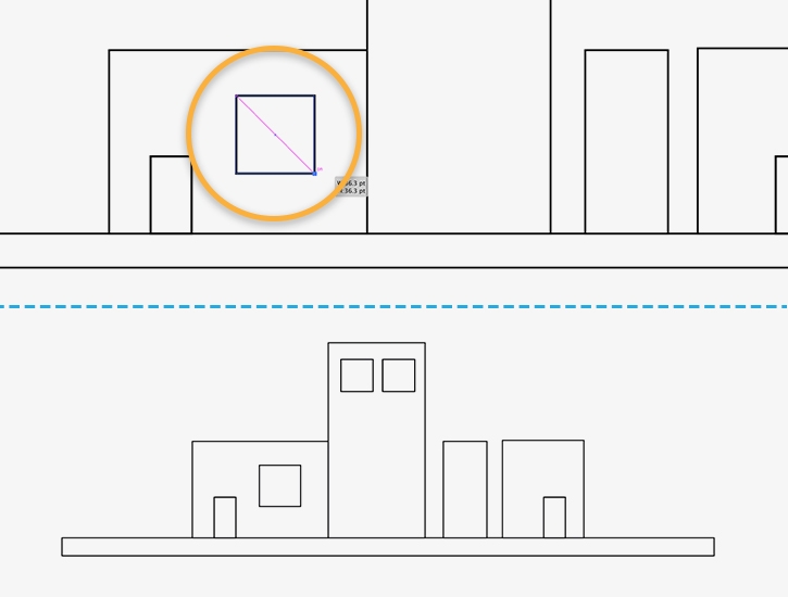 How to draw buildings with shapes