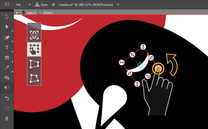 Draw in a touch environment