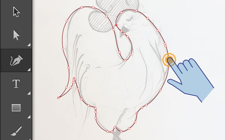 Draw in a touch environment