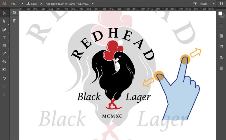 Draw in a touch environment
