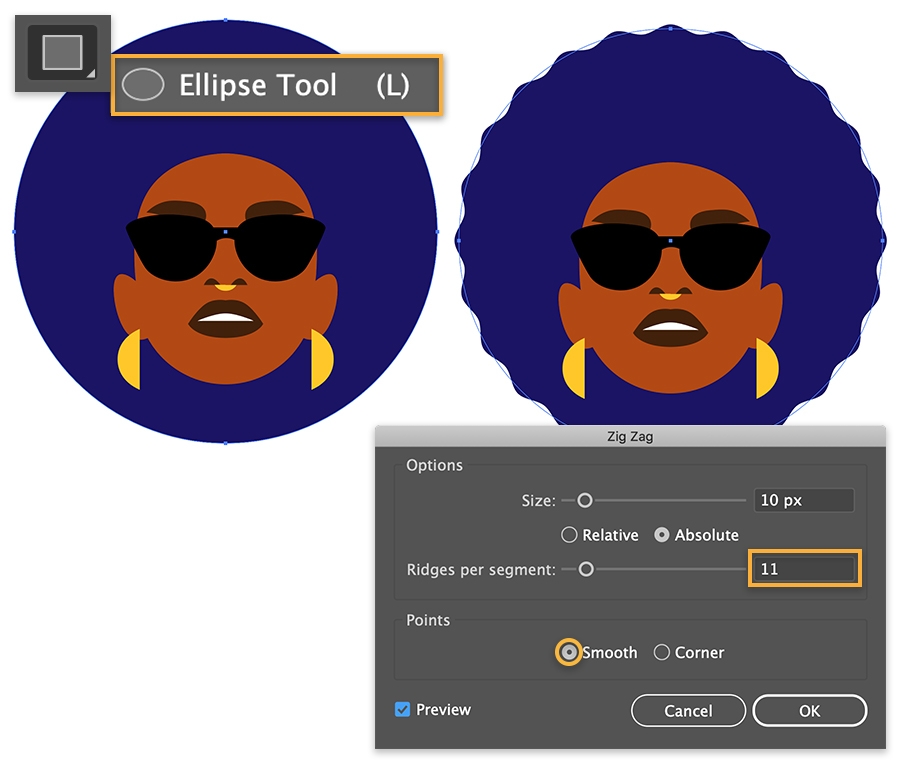 Create a minimum vector portrait from a photo