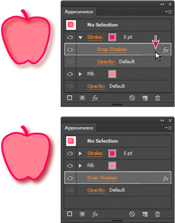 Cómo ajustar atributos de apariencia en Illustrator