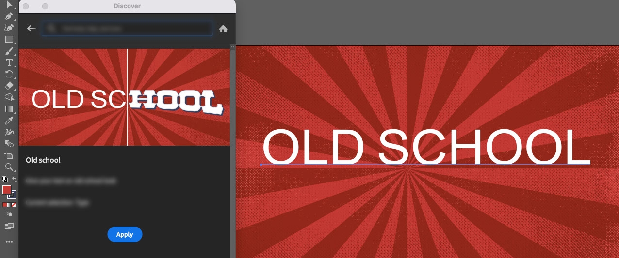 Apply old school text