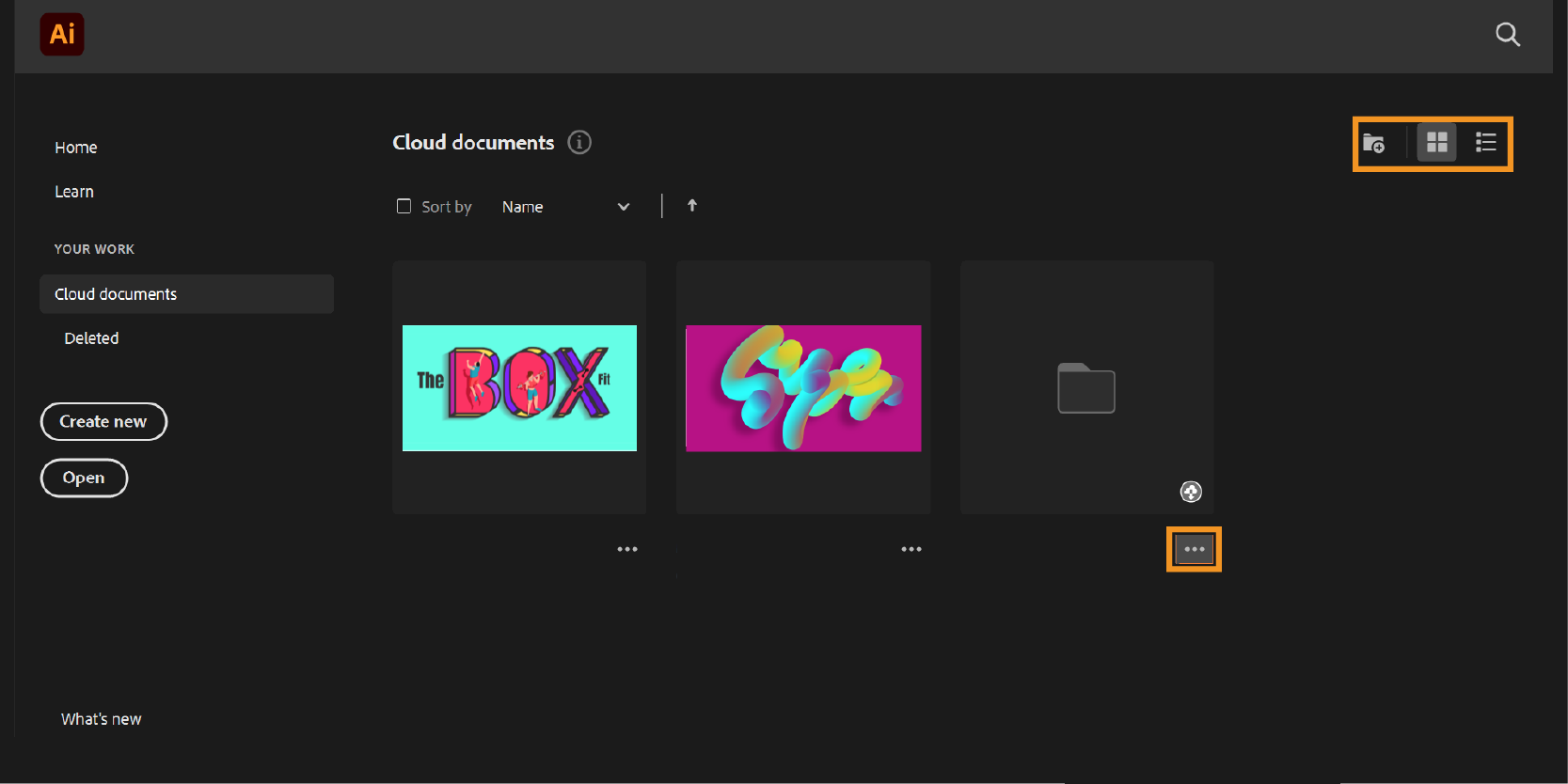 Work with Illustrator cloud documents