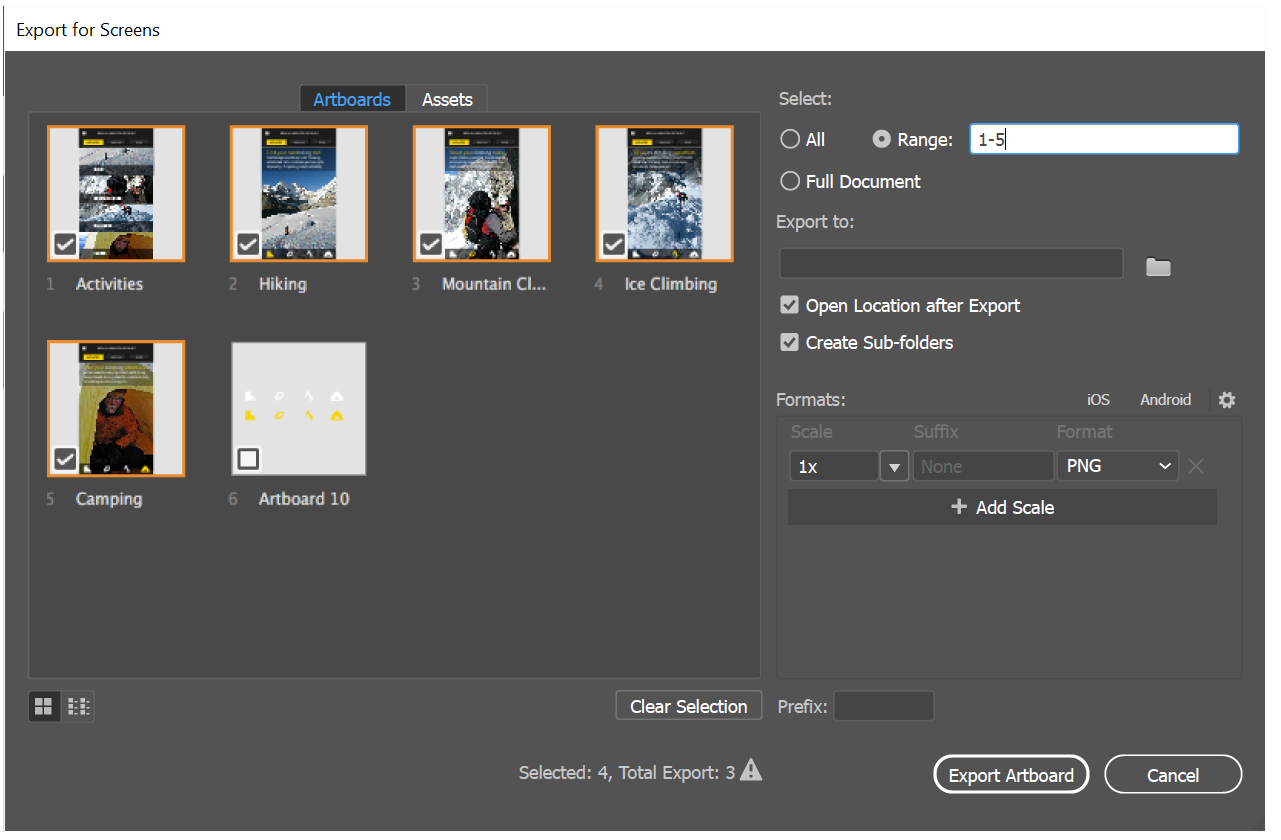 Collect Assets And Export In Batches