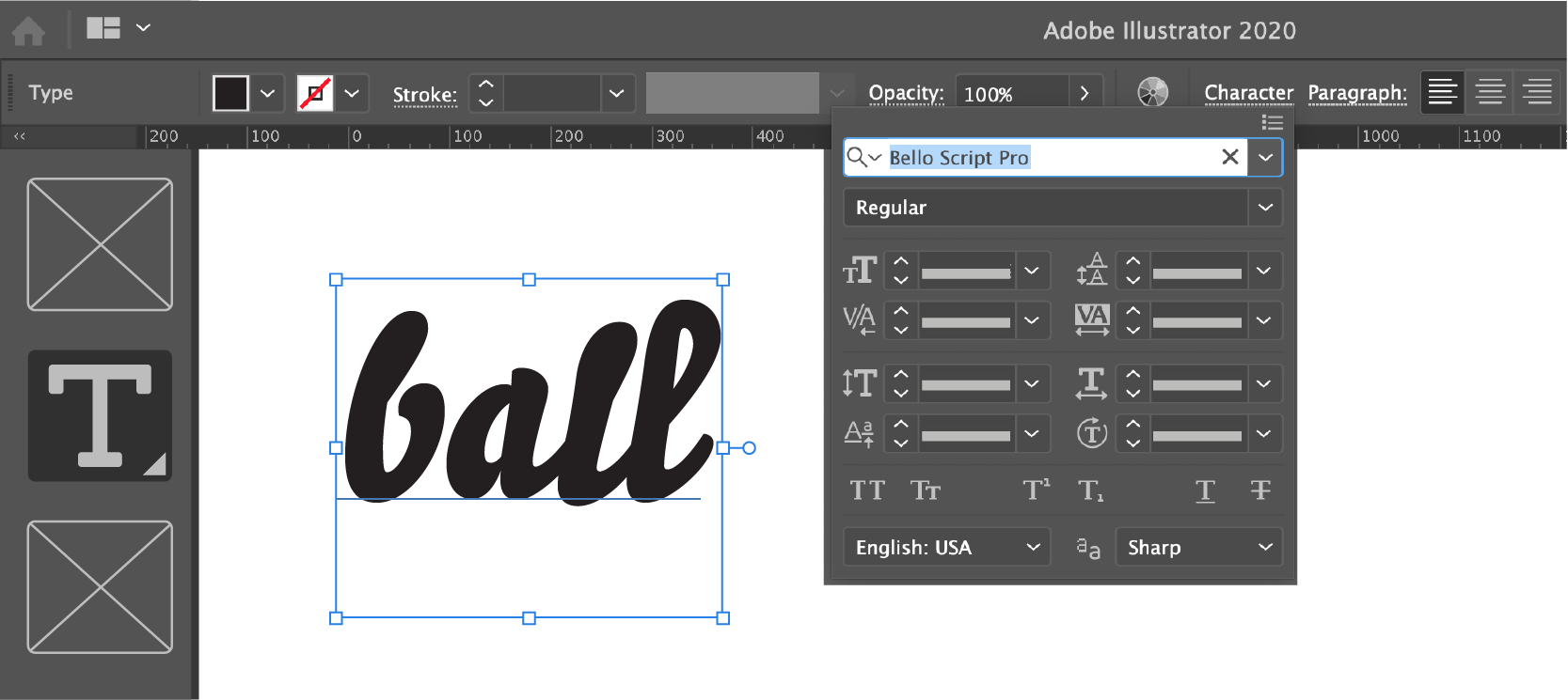 Create custom type designs or font effects
