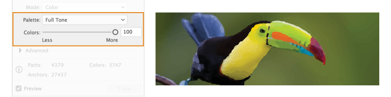 Illustraties in Illustrator bewerken met Afbeeldingen overtrekken