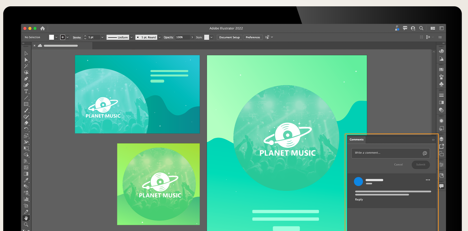 Collaborate on Illustrator cloud documents