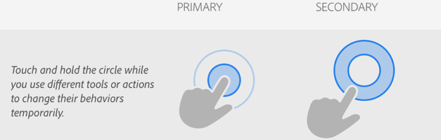 Touch shortcuts and gestures