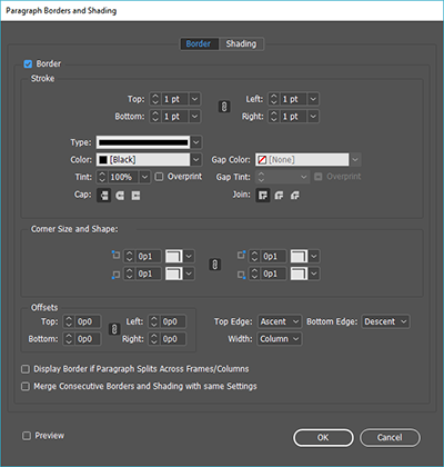 Format paragraphs in Adobe InCopy