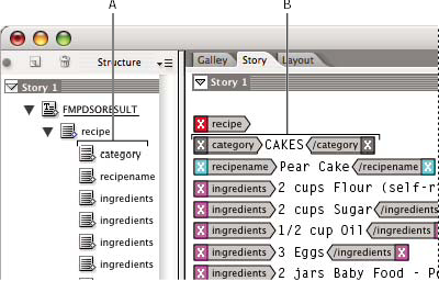 Tagging content for XML