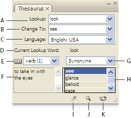 Using the thesaurus