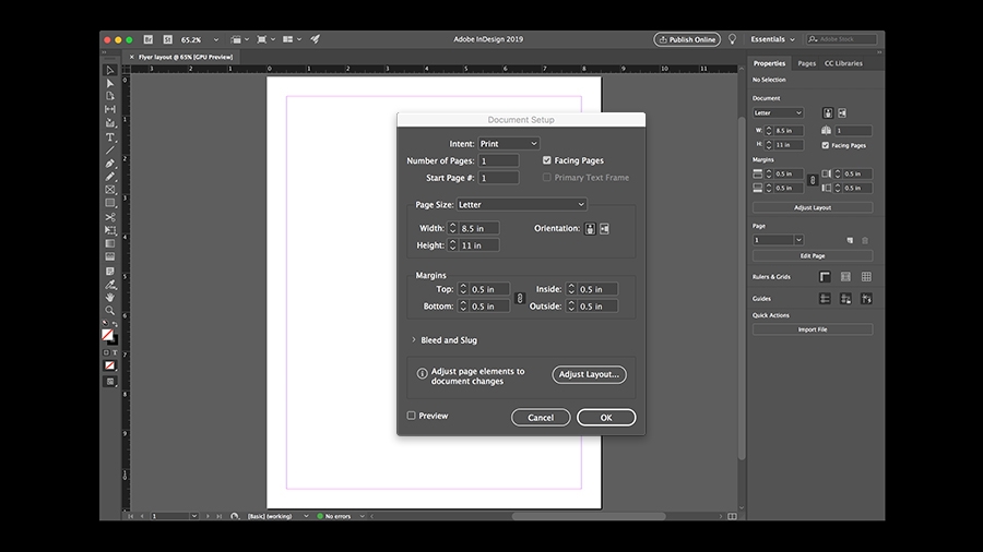 Create A New Document In InDesign Create A New Document In InDesign
