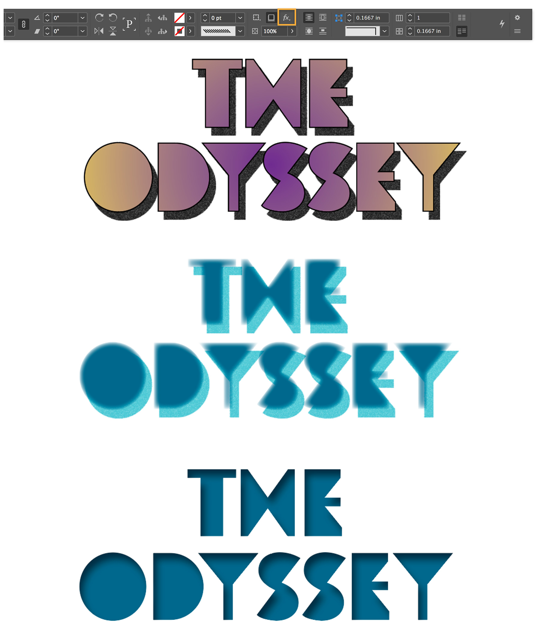 How To Create Retro Text Effects Adobe InDesign zelfstudies