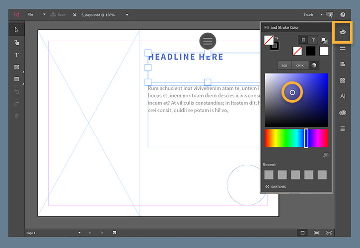 Touch screen layout for Windows | บทแนะนำ Adobe InDesign
