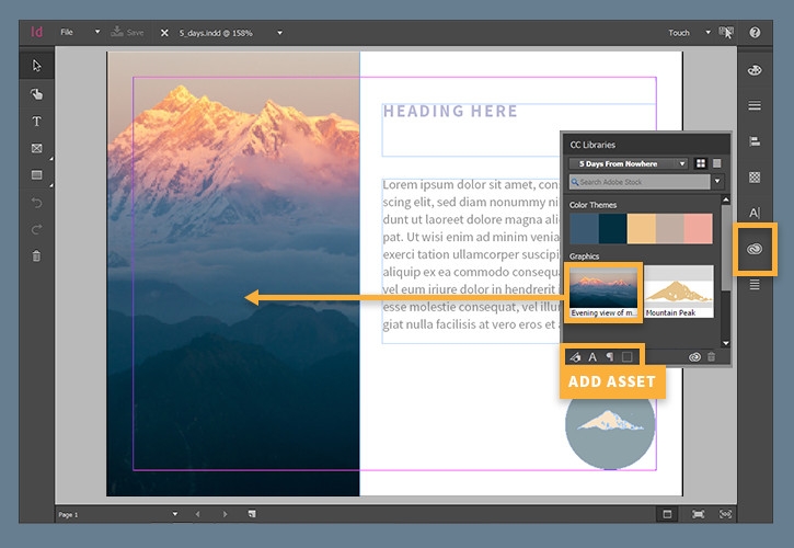 Touch screen layout for Windows | InDesign