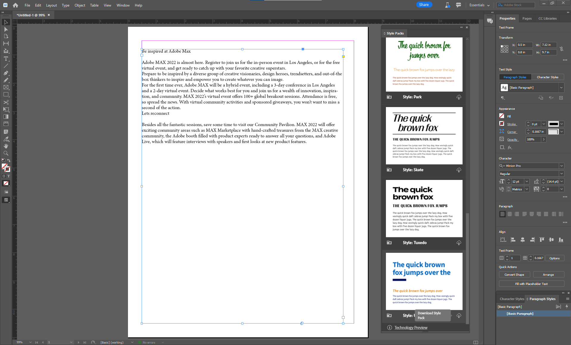 Adobe Learn - Learn InDesign Auto Style in InDesign