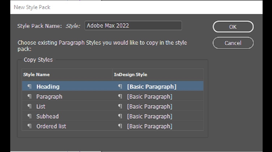 Publish stylized text with Auto Style in InDesign