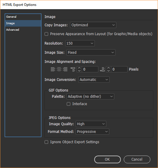 Export content to HTML in InDesign CC