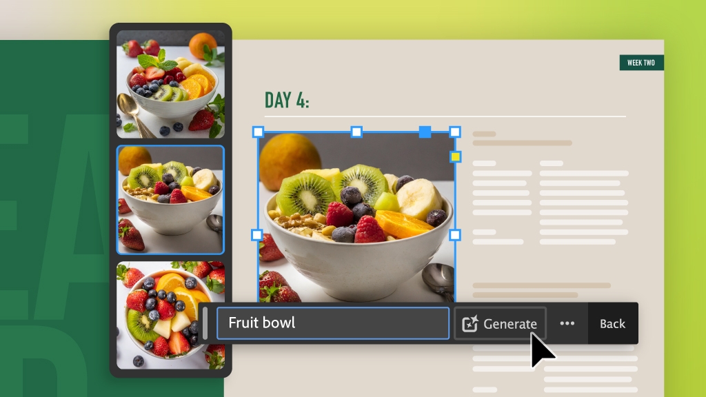 Generate images in InDesign (Beta) using simple text prompts