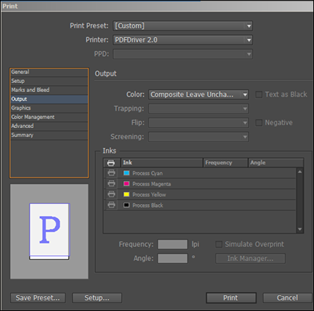 Prepare PDFs for service providers in InDesign