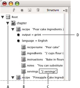 Structure documents for XML in InDesign