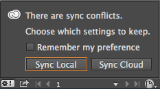 Sync settings in InDesign using Adobe Creative Cloud