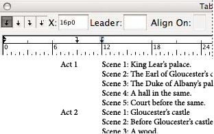 Set tabs and indents in Adobe InDesign