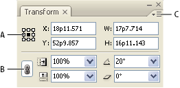 Transform objects in InDesign