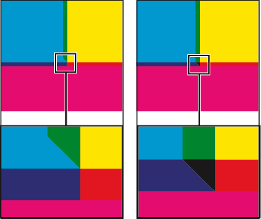 Bruke forhåndsinnstillinger for overlapping i InDesign