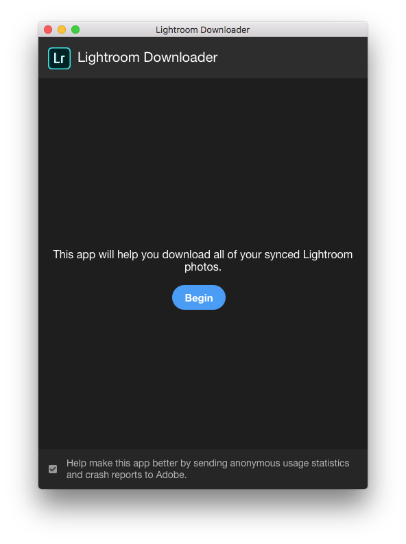 Download synced Lightroom photos and videos from the cloud to a computer