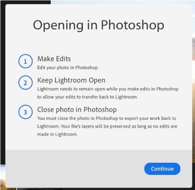 Edit Lightroom photos in Adobe Photoshop