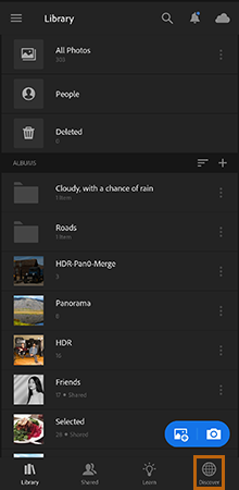 In-app learning and inspiration