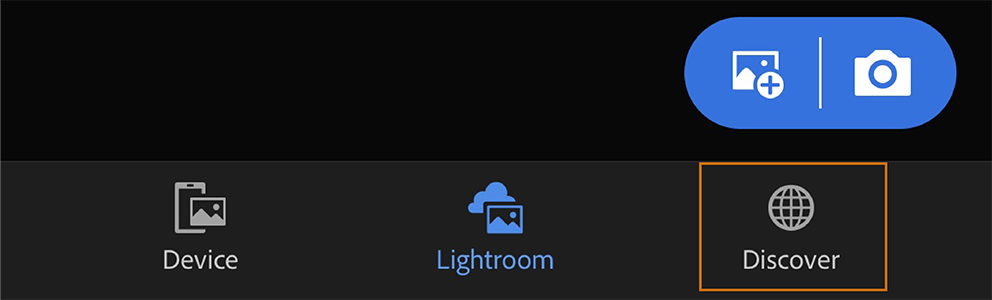 In-app learning and inspiration in Lightroom for mobile (iOS)