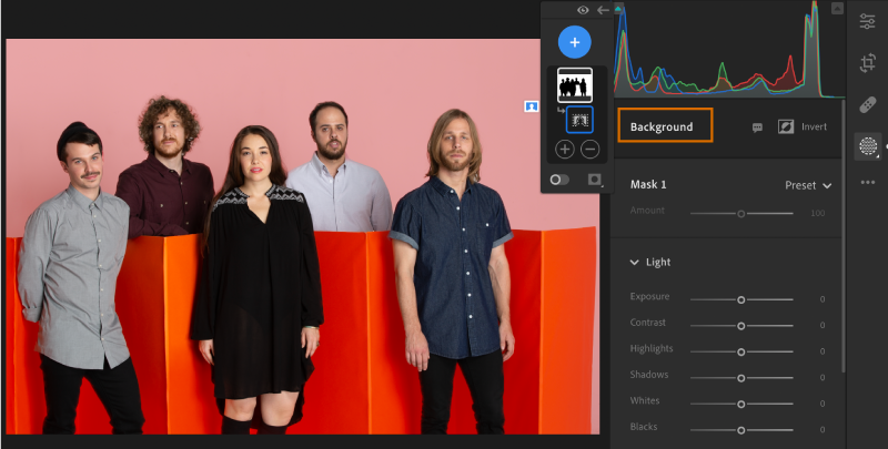 Apply Masking for local adjustments