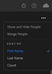 Find and organize photos of people in the People View