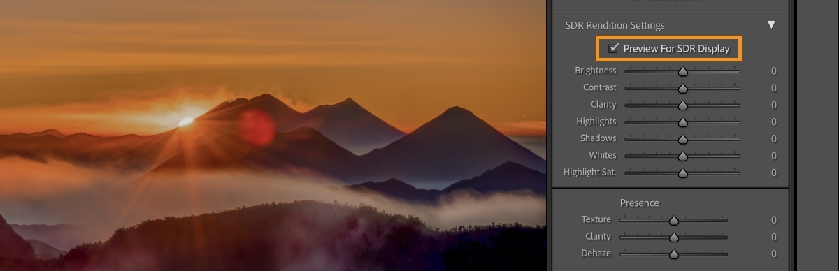 Edit and Export in HDR - Lightroom Classic