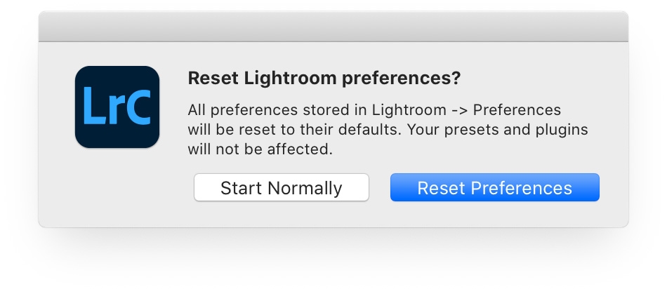How to set Lightroom Classic preferences