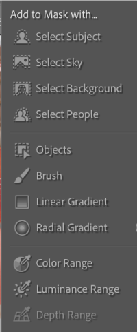 Lightroom Classic Masking tool