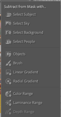 Lightroom Classic Masking tool