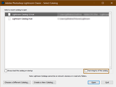 Troubleshoot corrupt catalog