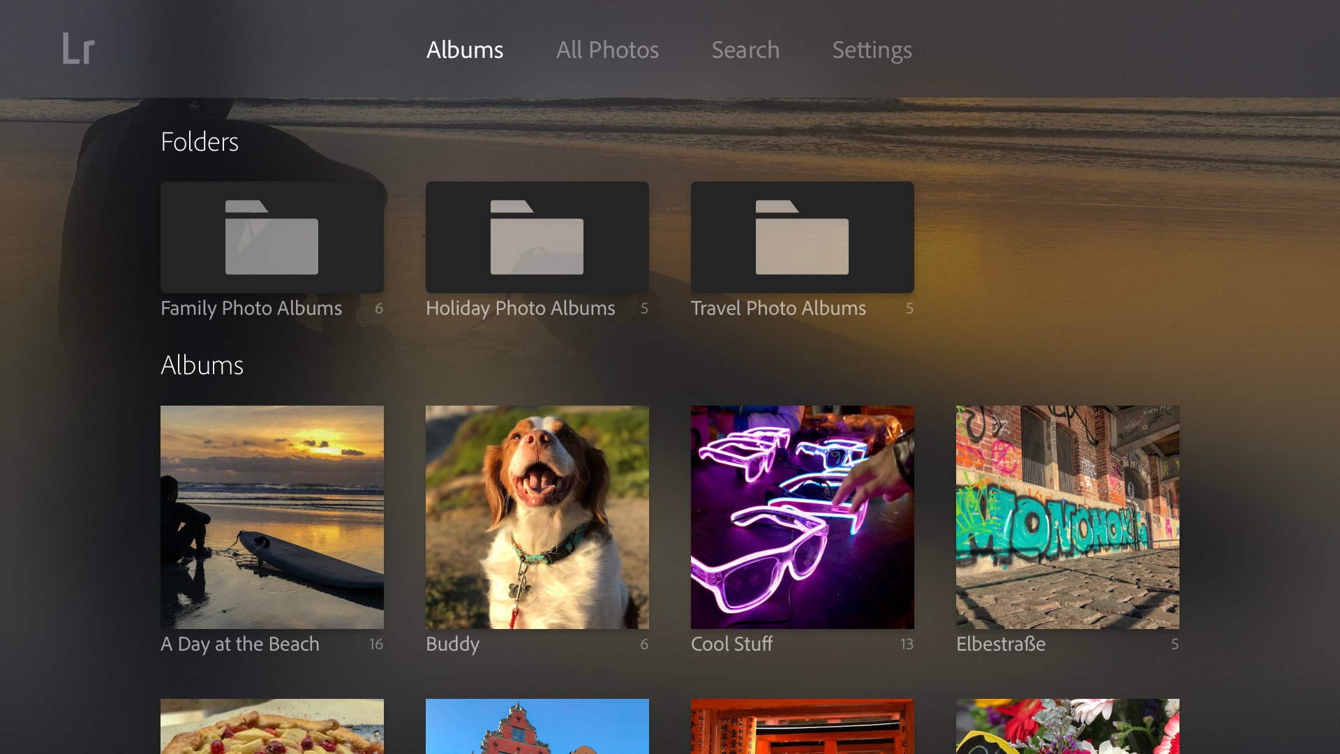 How to use Adobe Photoshop Lightroom for Apple TV app