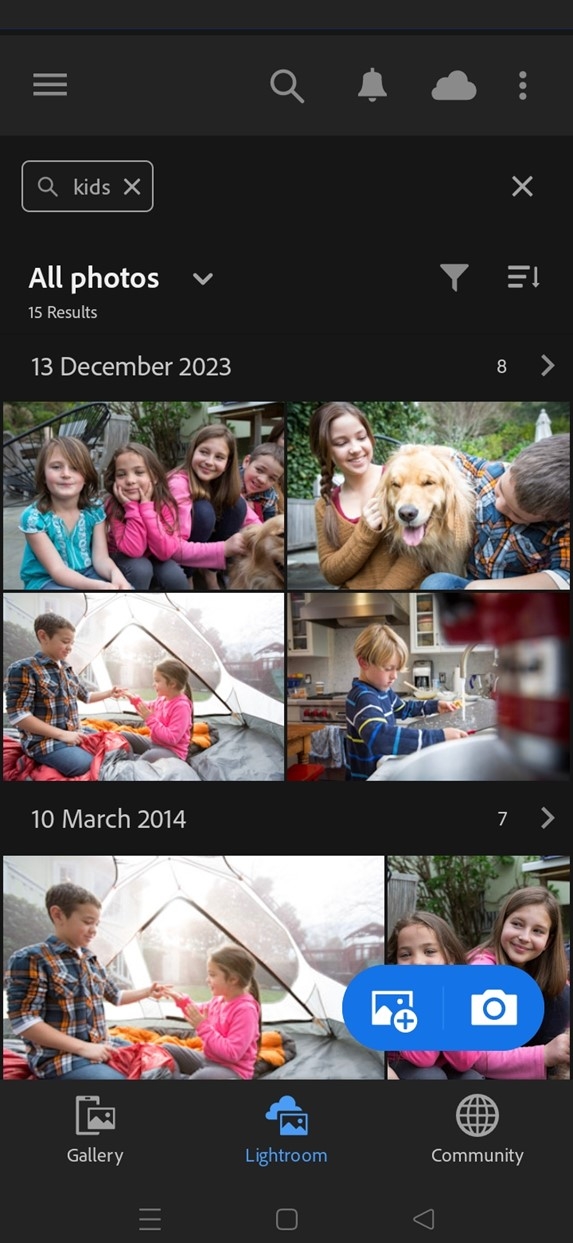 Learn how to search and organize photos in Lightroom for mobile (Android).