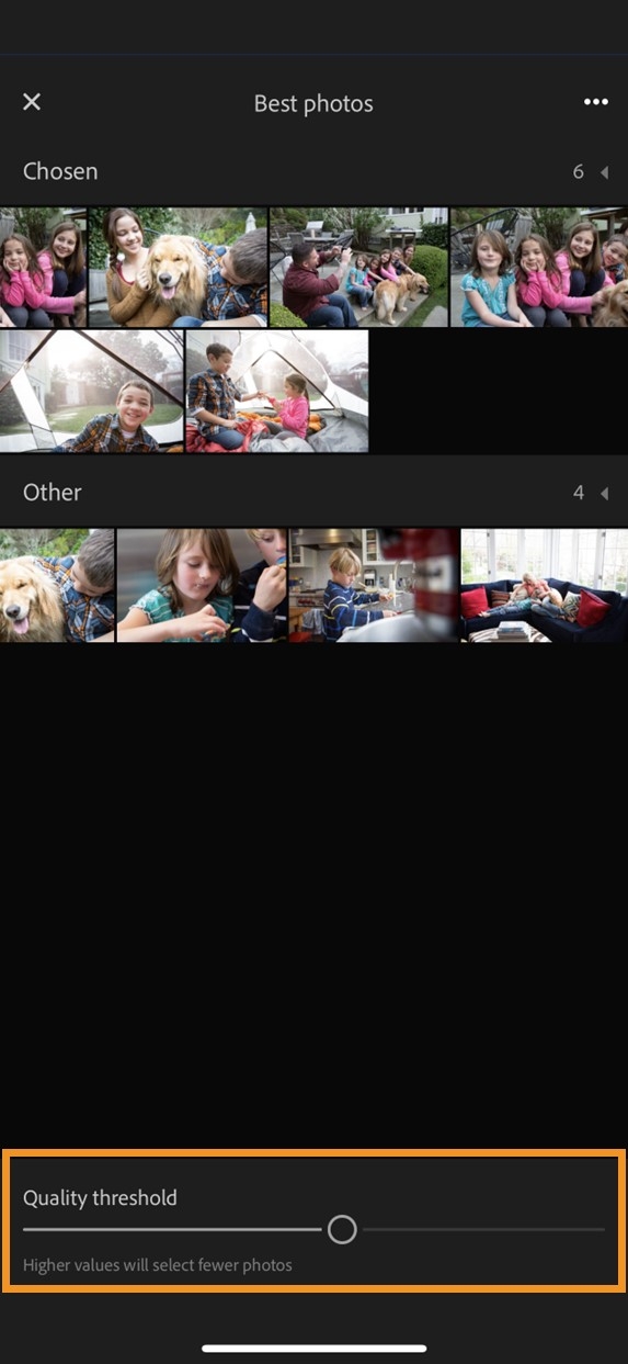 Search and organize photos into albums in Lightroom for mobile (iOS)